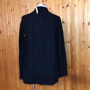 Talbots | Sweaters | Nwt Talbots Small Petite Cableknit Black Cardigan ...